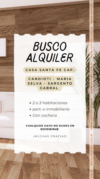 Busco casa en alquiler